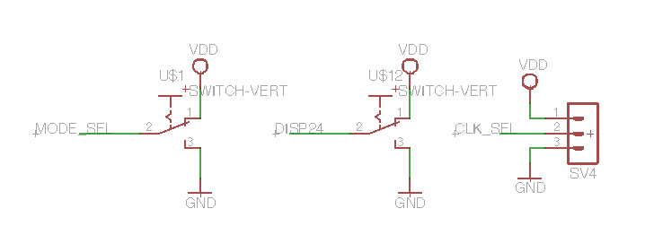Fig. 4: PCB schematic for the push-button inputs