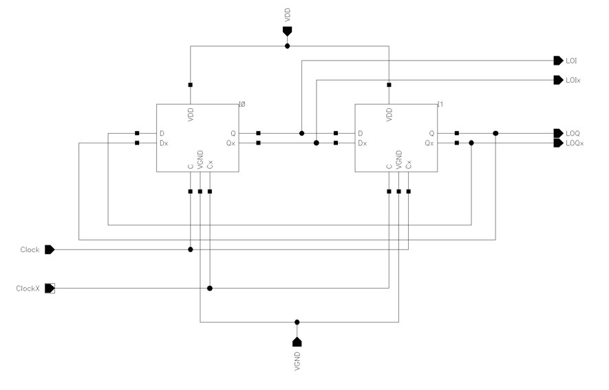 Figure 4(a) Divide-by-two circuit