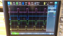 Fig. 4: Waveforms showing unit second increment from 2 to 3. Yellow ...
