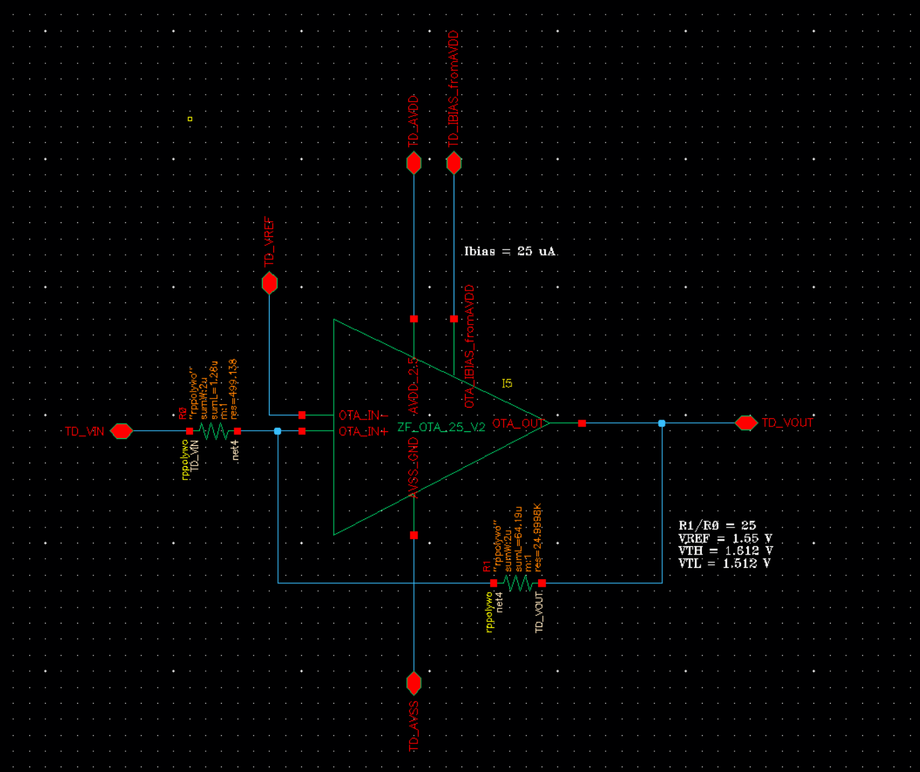Fig. 7: Threshold detector schematic