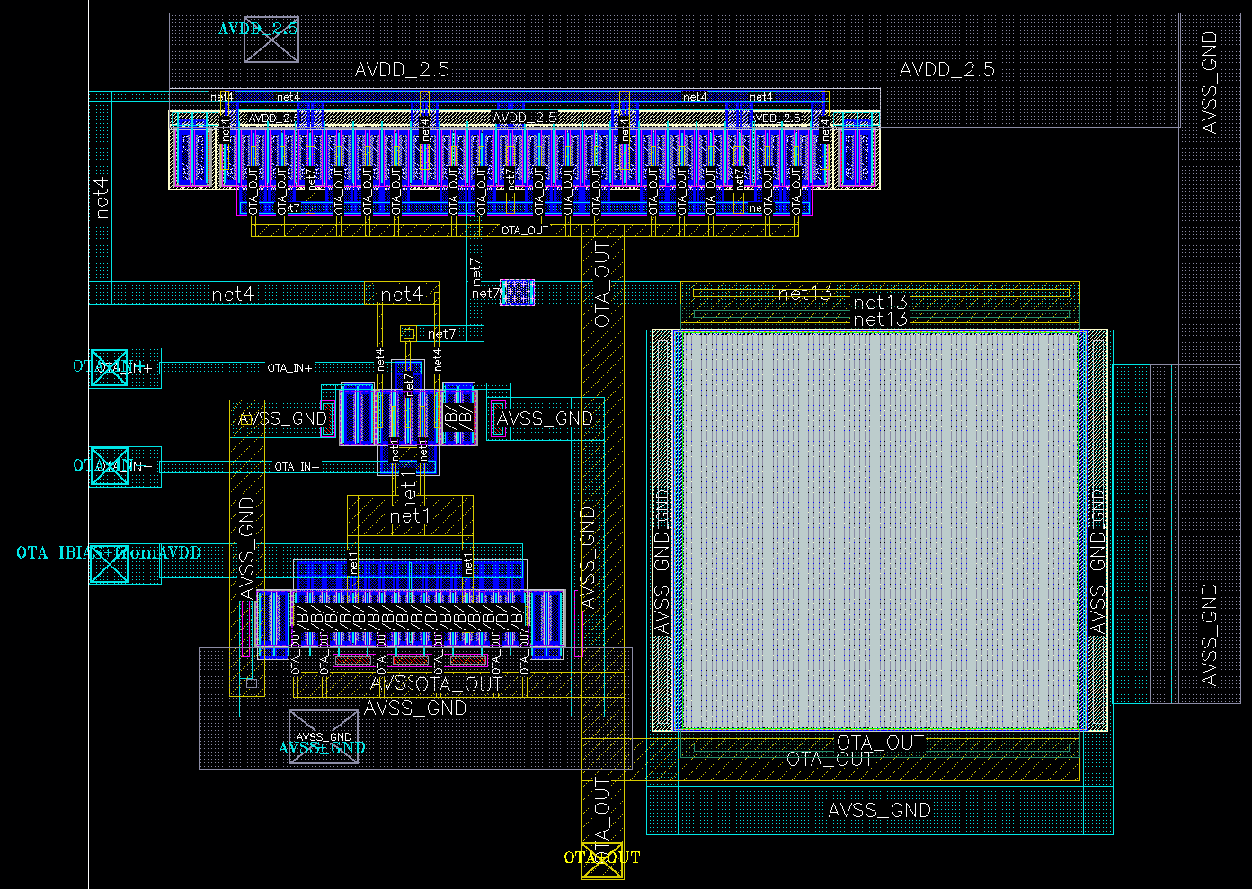 Fig. 3: OTA layout