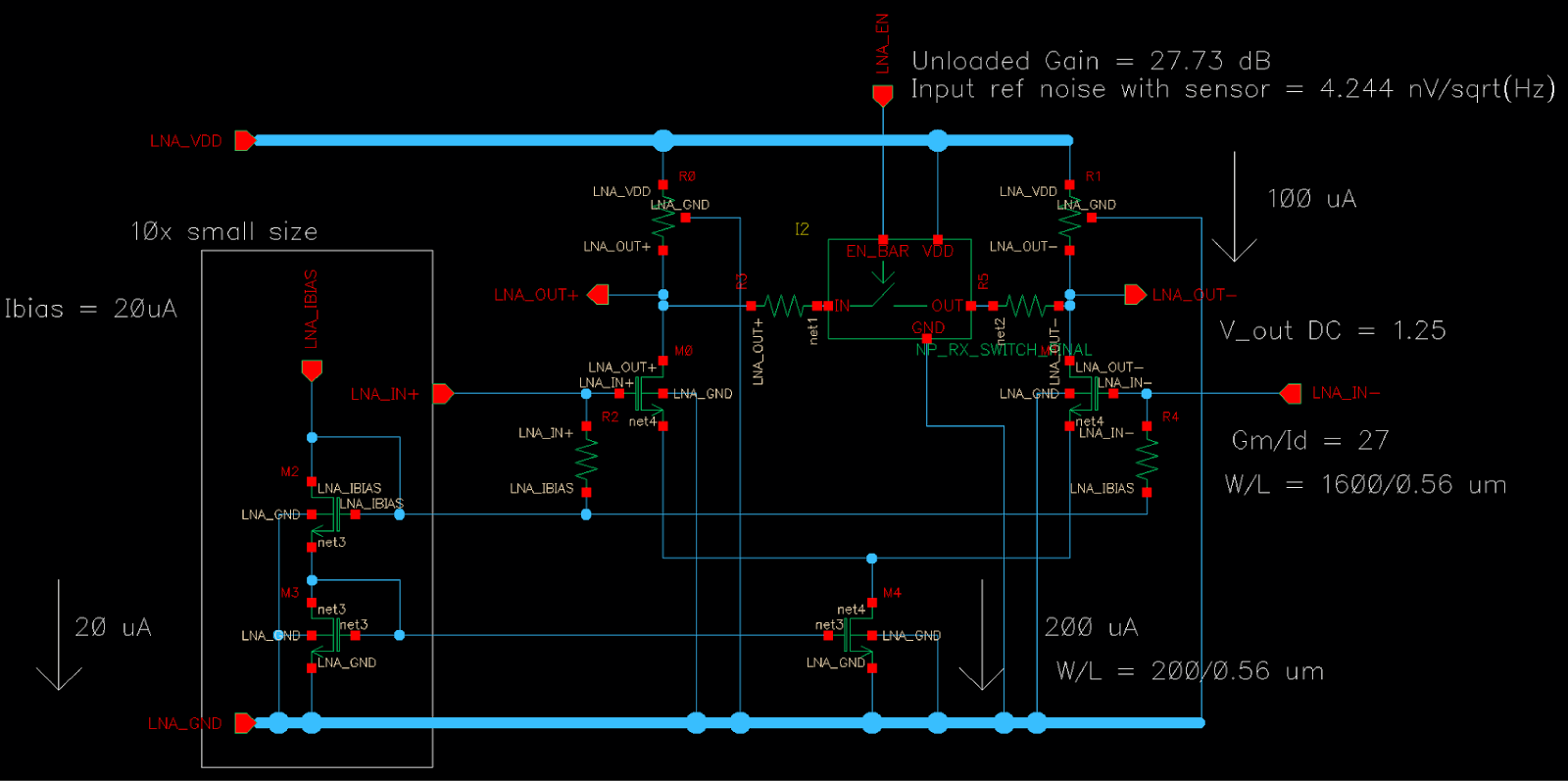 Figure 2. LNA schematic.