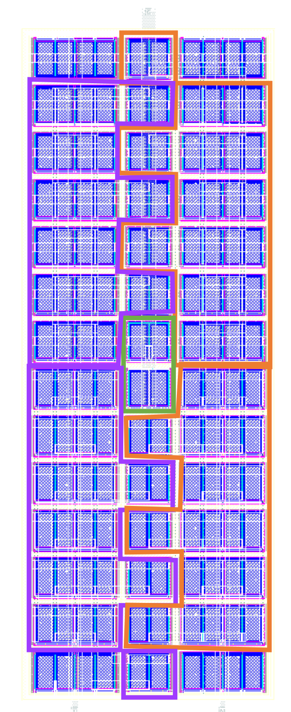 Figure 7b. Current mirror(1:15) layout