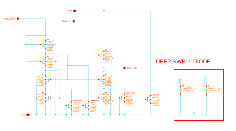 Mixer Buffer Schematic and Specification Table