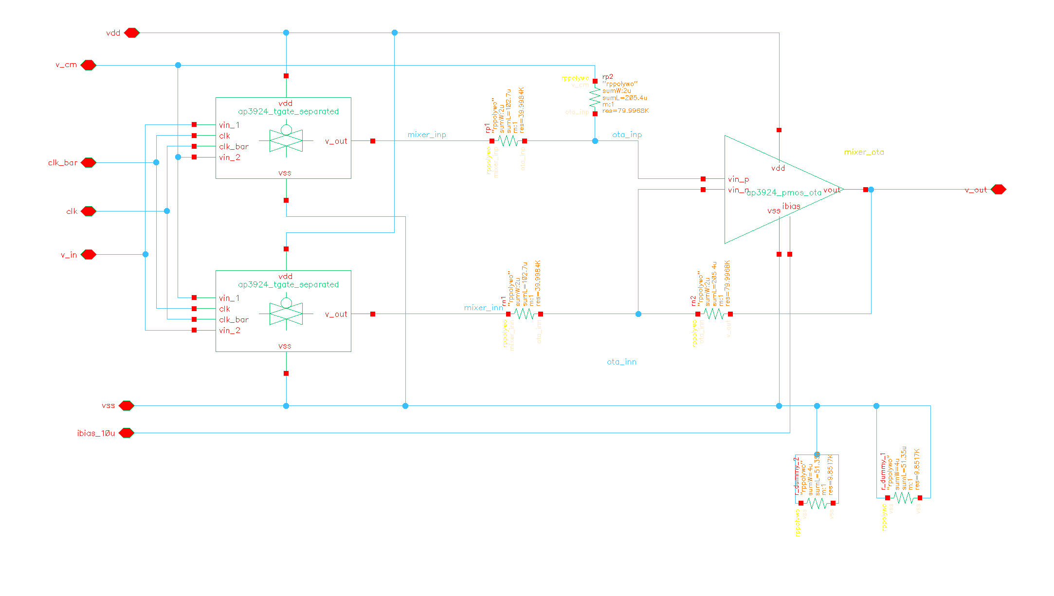 Top-level Mixer Schematic