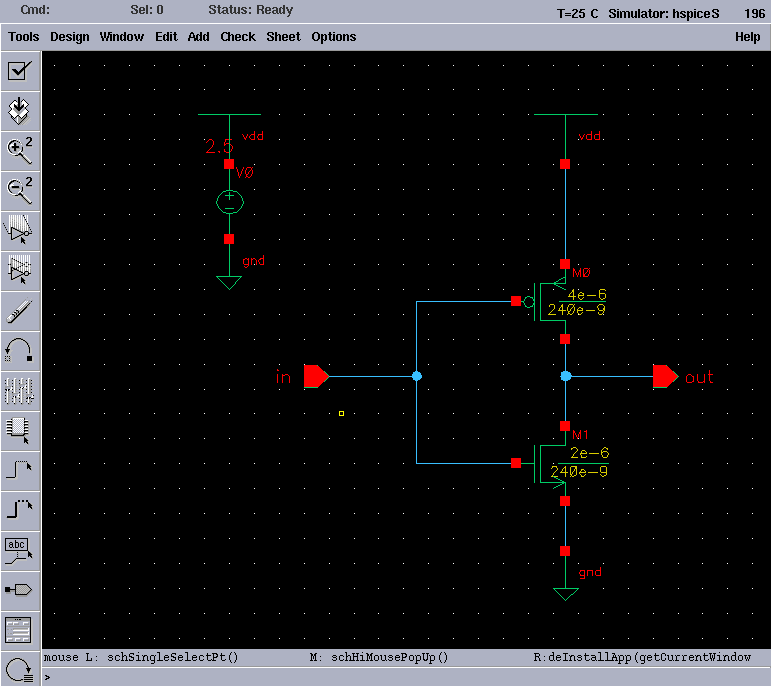EE4321-VLSI CIRCUITS : Cadence' Schematic Composer Information
